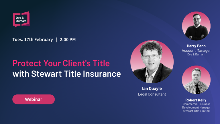 Dye & Durham integrates Stewart Title Indemnity Insurance to Unity ...